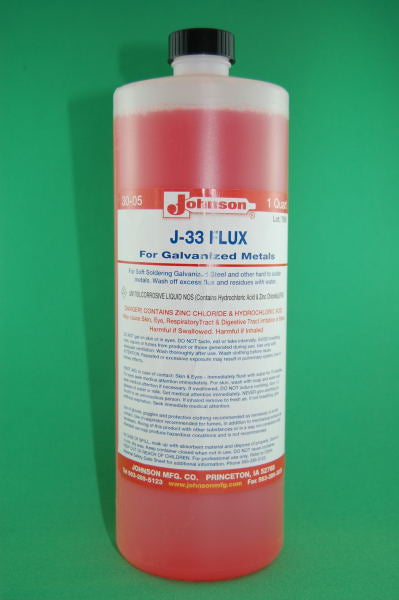 Johnson Flux J-33 (Quart) | Liquid Flux for Soldering